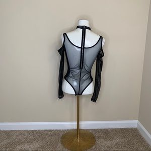 GoJane | Tops | Go Sheer Cold Shoulder Thong Bodysuit | Poshmark